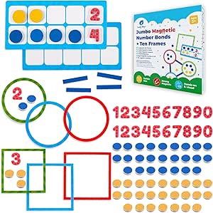 Amazon.com: 82 PCS Jumbo Magnetic Number Bonds and Magnetic Ten Frames ...