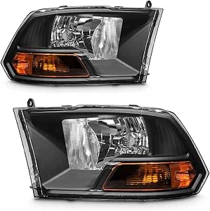 Amazon.com: ROADEAL Headlight Assembly for2009-2018 Dodge Ram 1500 ...