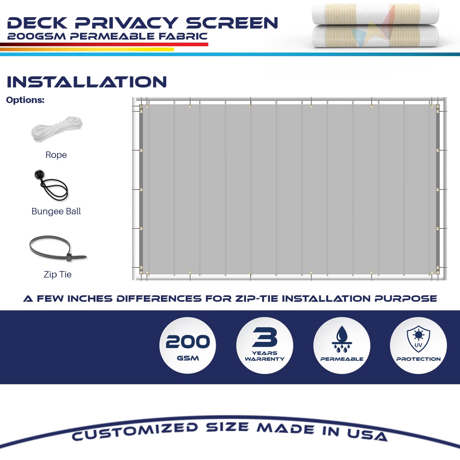 Snapklik.com : Windscreen4less 3x10 Deck Balcony Privacy Screen For ...