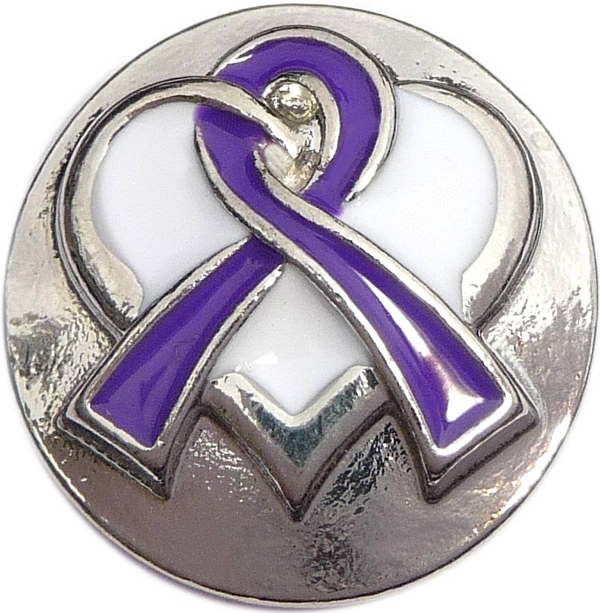 Amazon.com: Purple Ribbon Snap Charm (Standard 18mm Size) : Arts ...