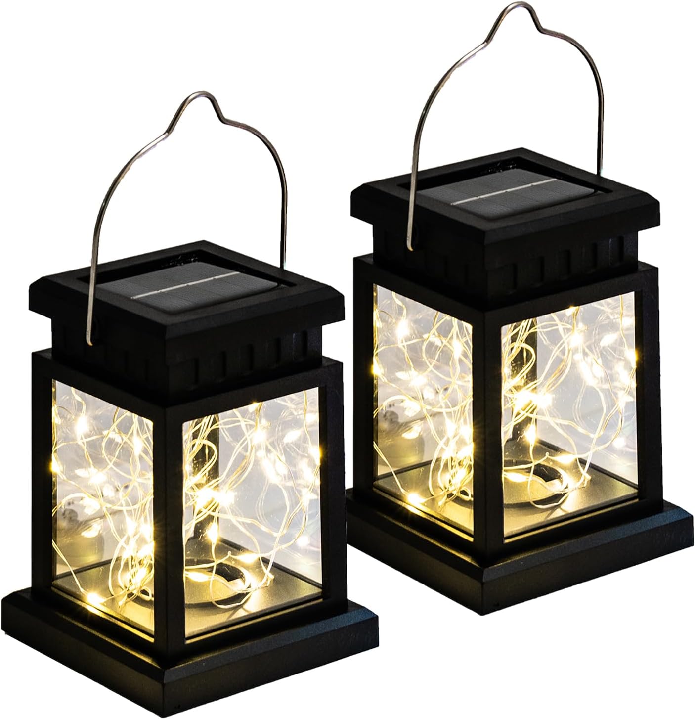 LQWELL Lanterne solaire pour l'extérieur, 2 lanternes de jardin à ...