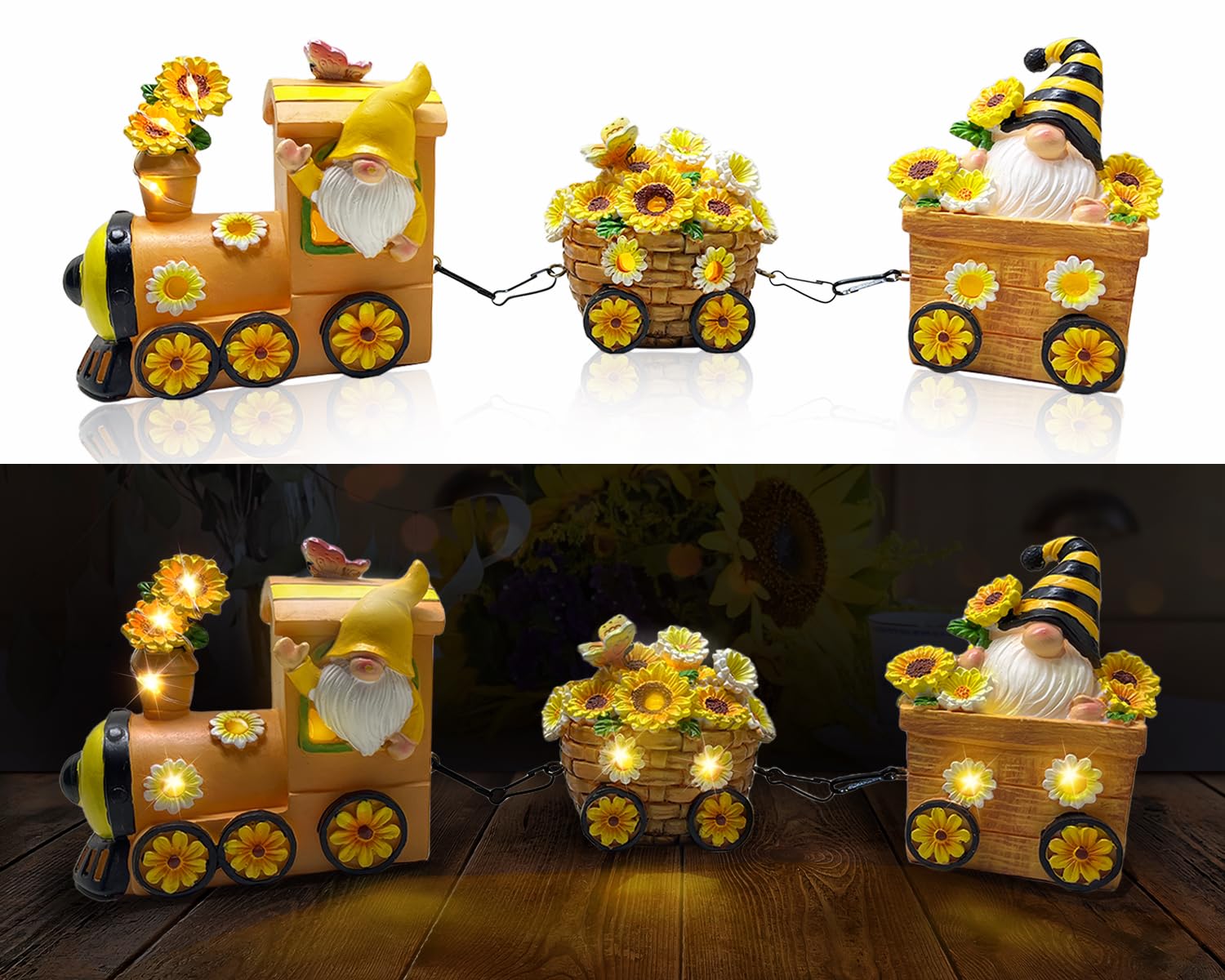 Amazon.com: JNDJE Sunflower Decor Train, LED Sunflower Decor for ...