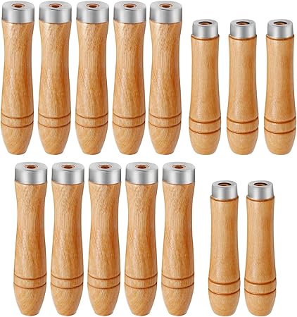 ZUDKSUY Wooden File Handles Set - 15pcs Special Handle Burr Free Steel ...