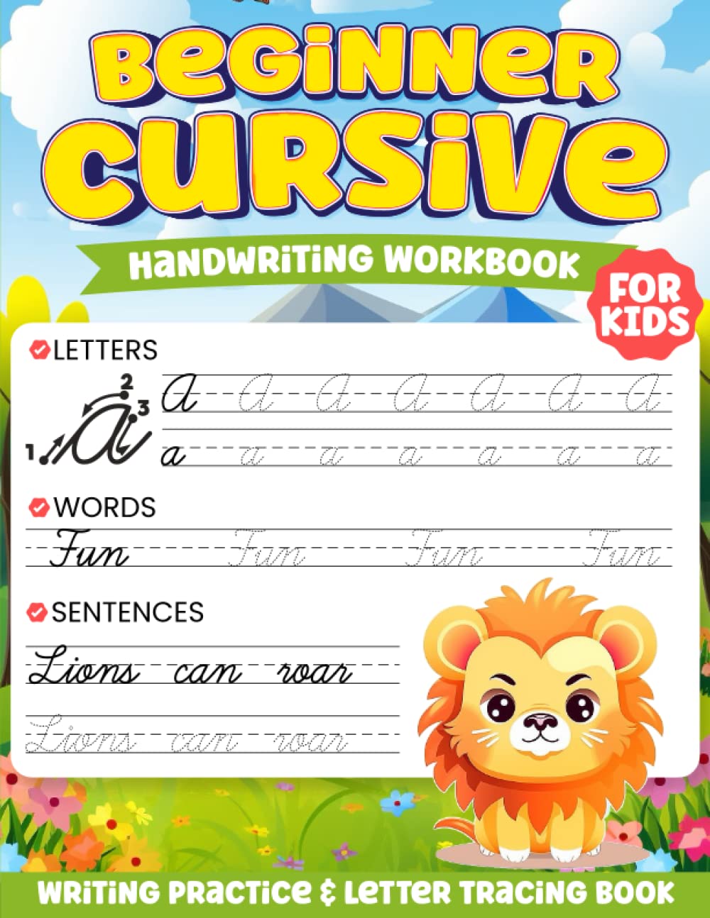 Amazon.com: Beginner Cursive Handwriting Workbook For Kids: Writing ...