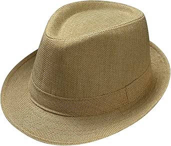 Men's Plaid Fedora with Solid 𝐁and Short Brim Classic Vintage Fedora ...