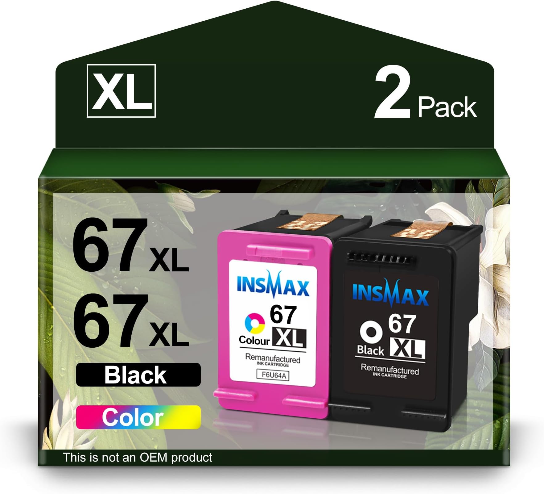 Amazon.com: Valnalo 67 Ink Cartridges Black/Color Combo Pack Compatible ...