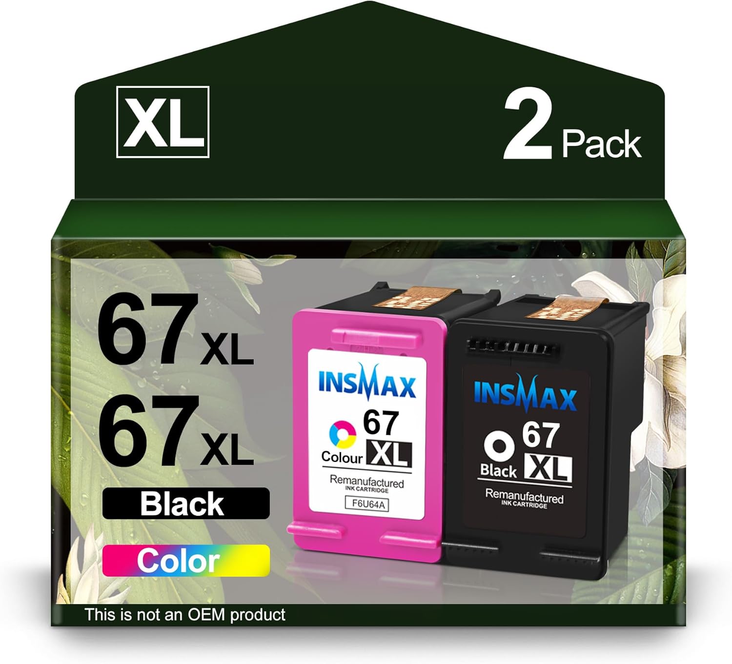 Amazon.com: 67XL Ink Cartridges Black and Color Combo Pack Replacement ...