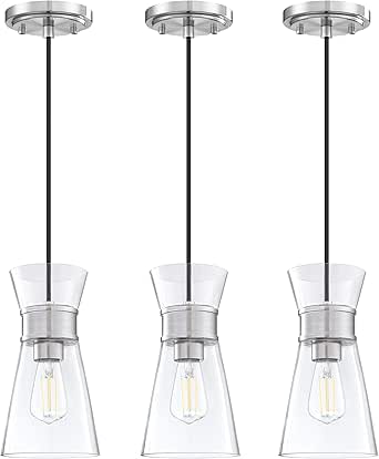 Dolaimy House 2 Pack 1 Light Modern Cylindrical Pendant Light with ...