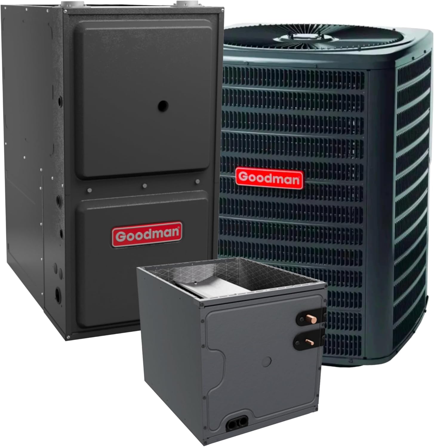 Amazon.com: Goodman 3 TON 15.2 SEER2 Upflow R-32 AC System with 96% ...