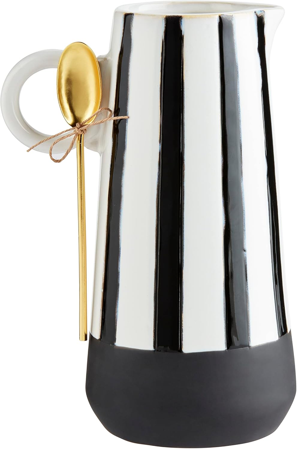 Amazon.com: Mud Pie Black Stoneware Pitcher Set; 60 Oz : Home & Kitchen