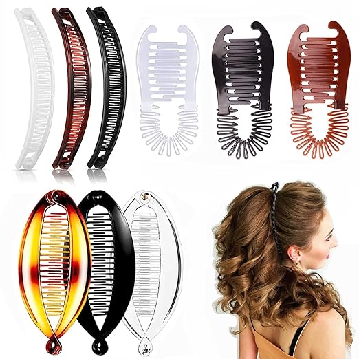 Amazon.com : 9PCS Banana Clips Hair, Banana Clip Clincher Combs for ...