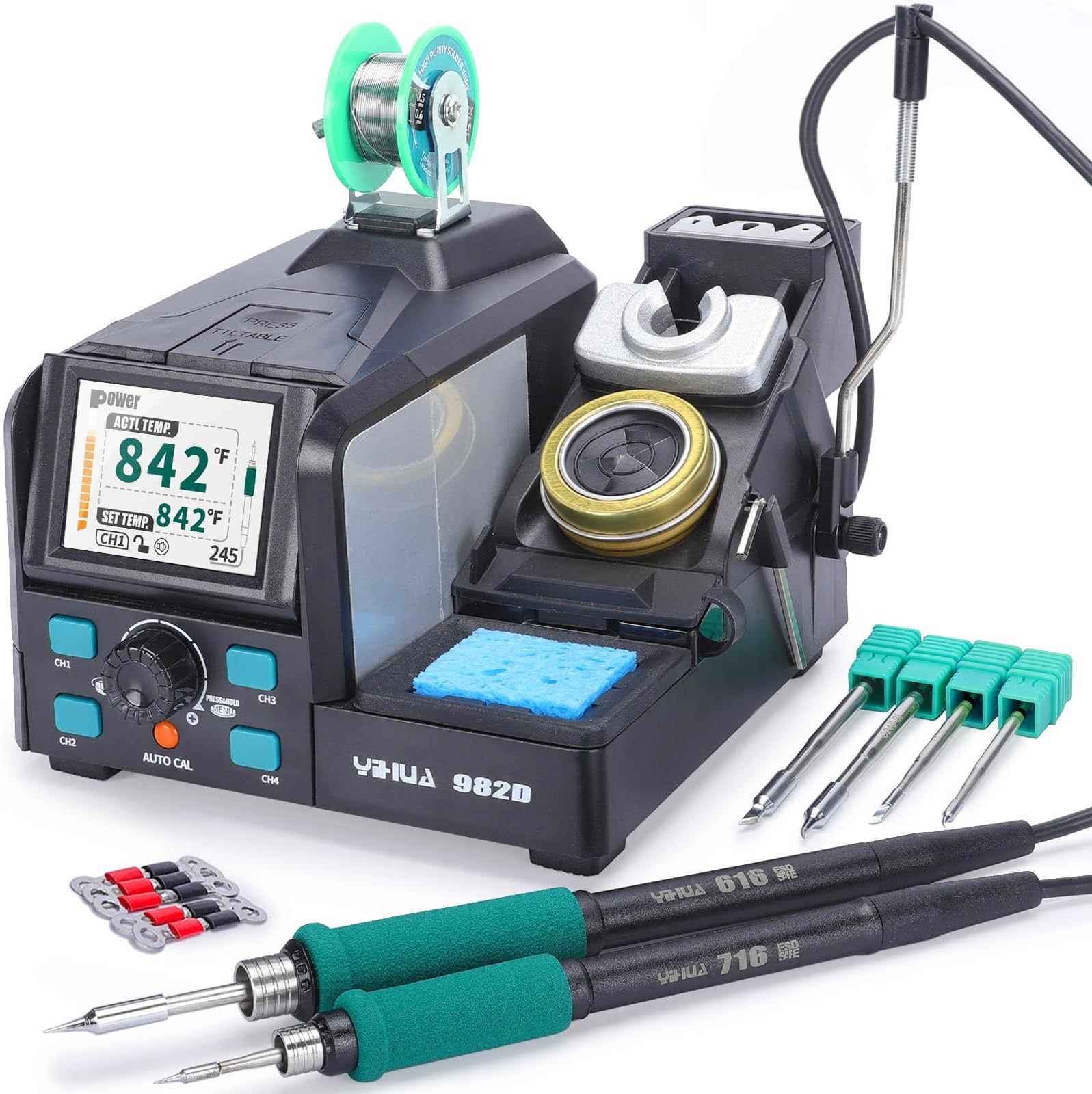 FNIRSI DWS-200 200W 245 Precision Digital Soldering Station Kit with 6 ...