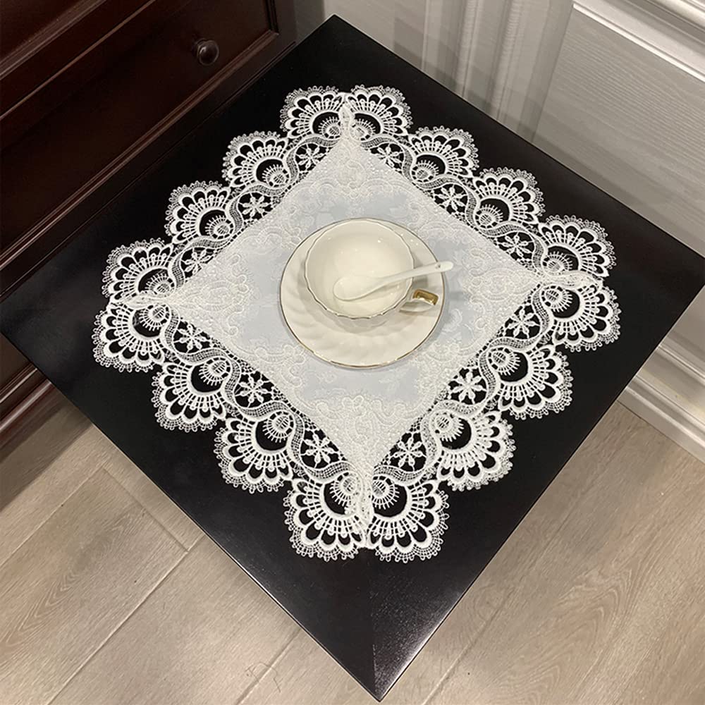 Amazon.com: COMFEELING Macrame Lace Table Doilies Square Bedside ...