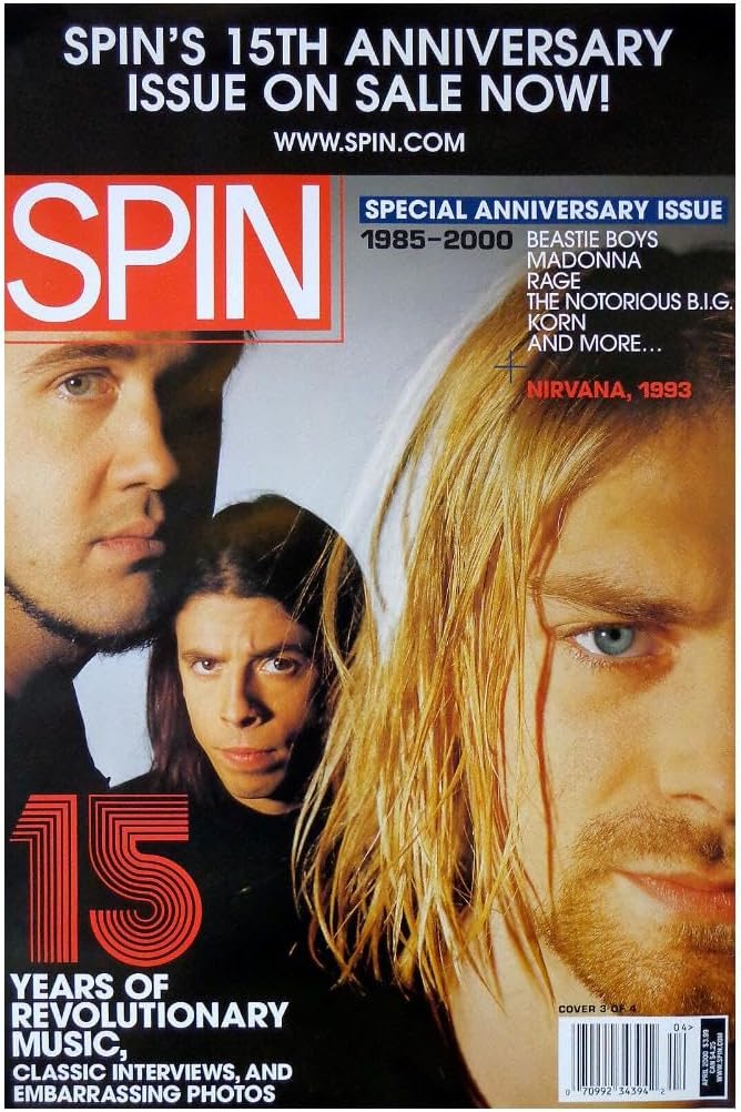 Amazon.com: VANCOSTAR Nirvana Spin Magazine 15th Anniv. Cover 2000 Wall ...