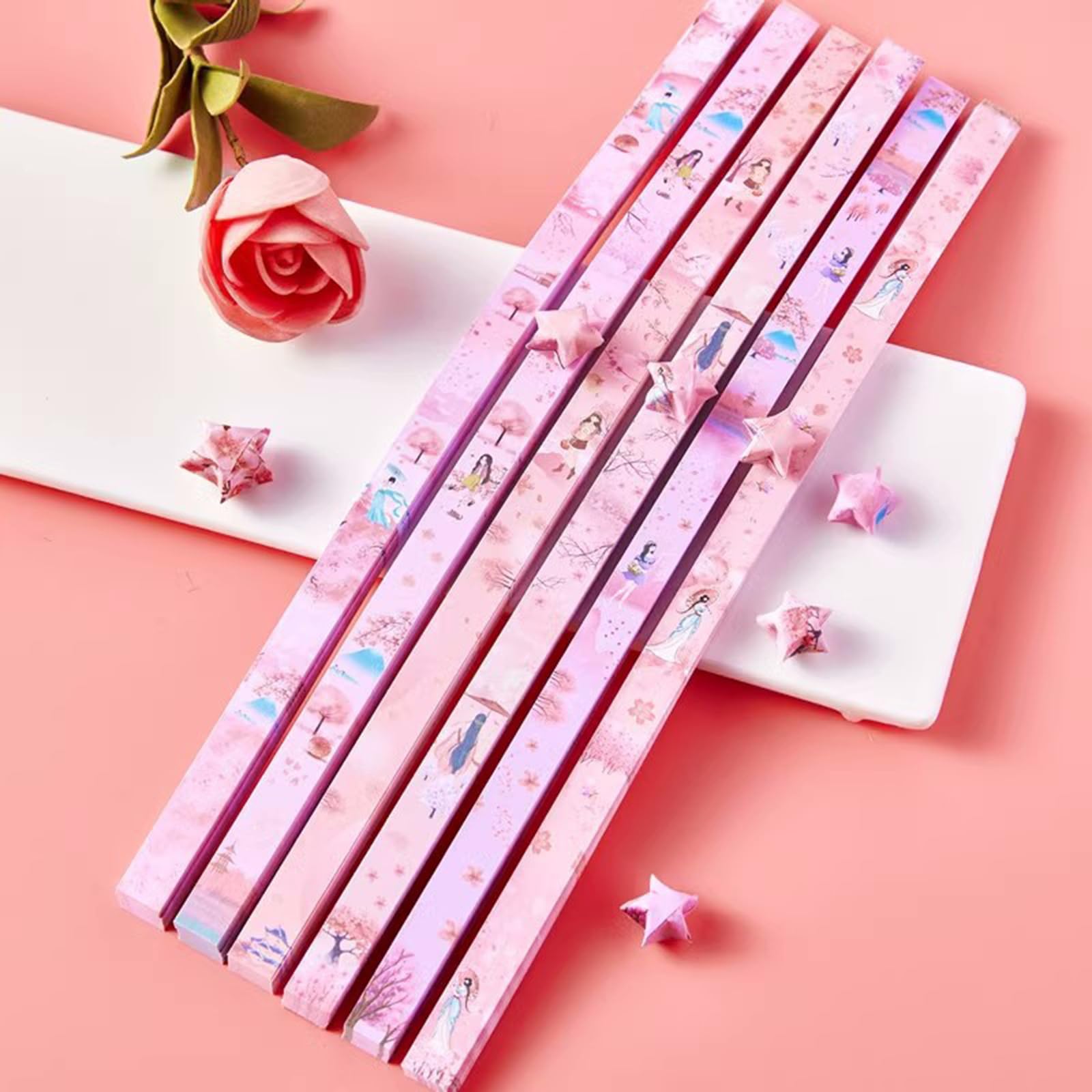Snapklik.com : Origami Paper Stars, Colorful Handcraft Origami Lucky ...