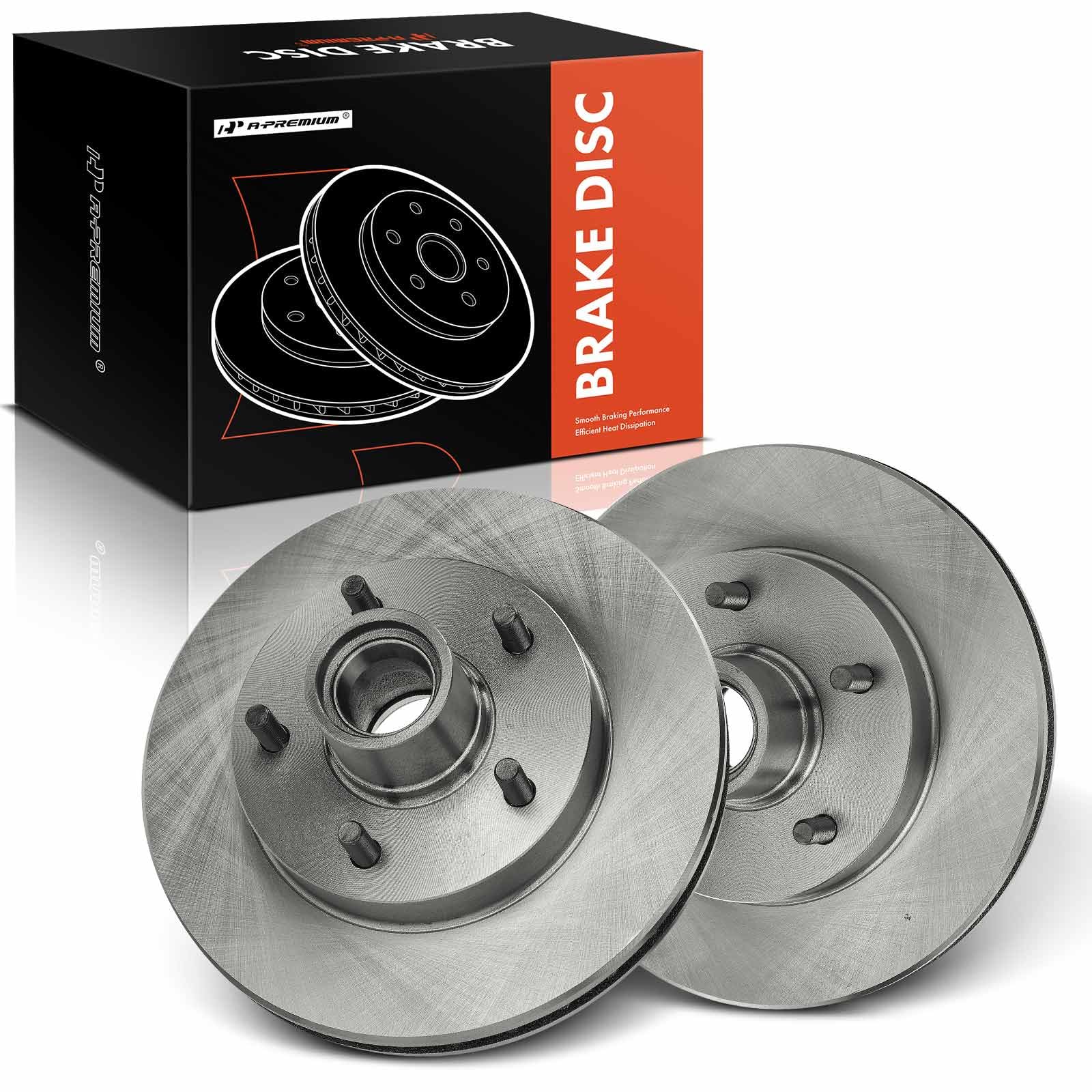 A-Premium 10.47 Inch (266mm) Front Vented Disc Brake Rotors Set ...