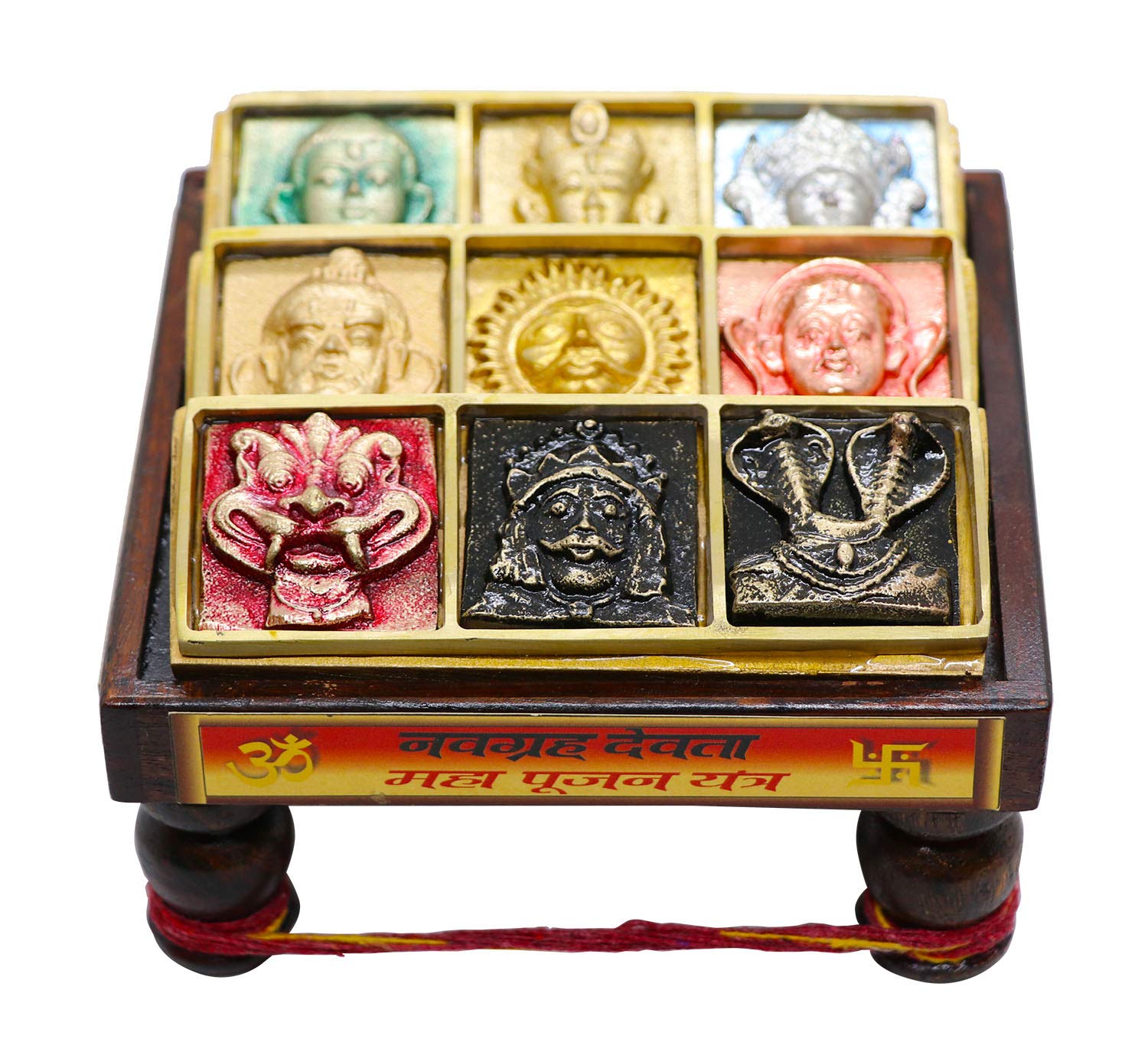Buy Saubhagya Global Navagraha Chowki Set, Nine Planets, Kundli ...