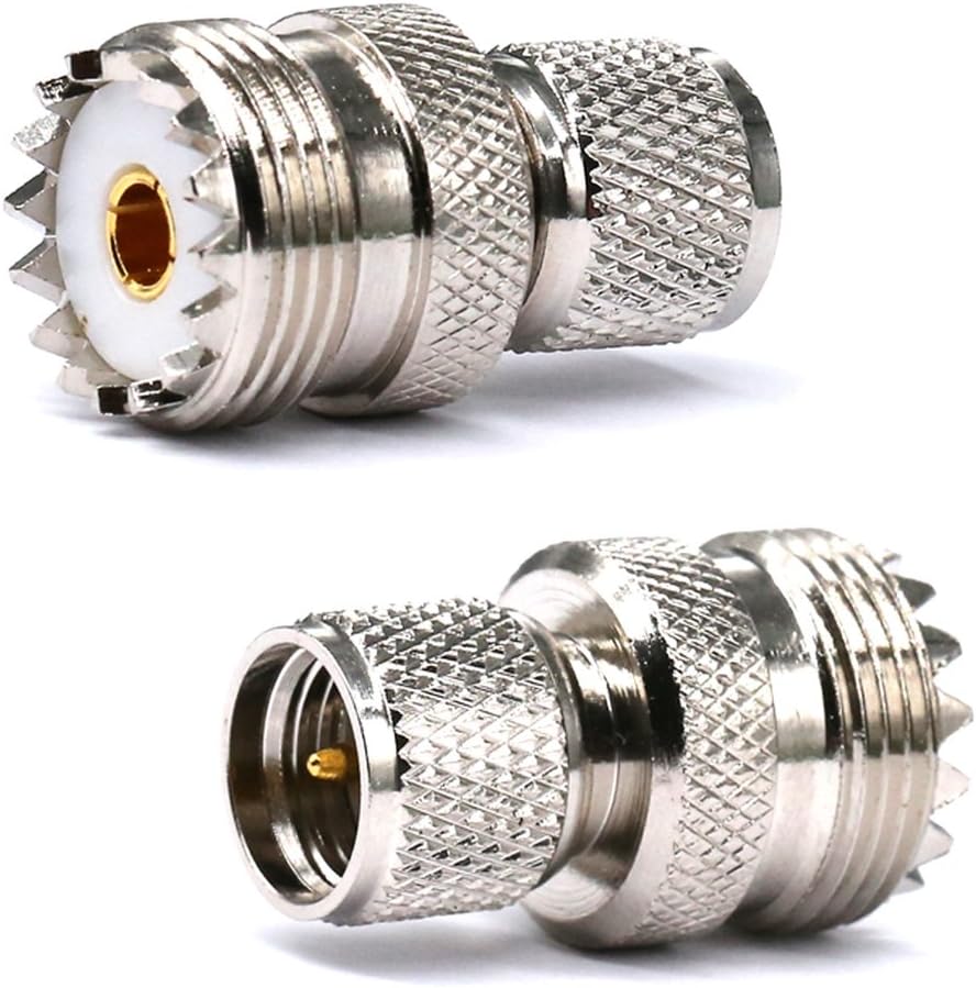 Amazon.com: ANHAN Mini UHF Male to UHF Female Connector Pl259 Coax Adapters UHF to Mini uhf ...