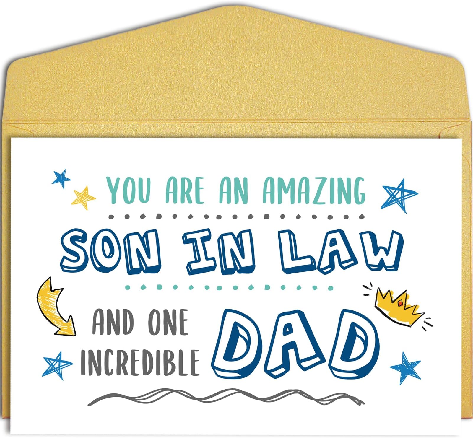 Amazon.com : Qiliji Father's Day Card for Son in Law, Son-In-Law ...