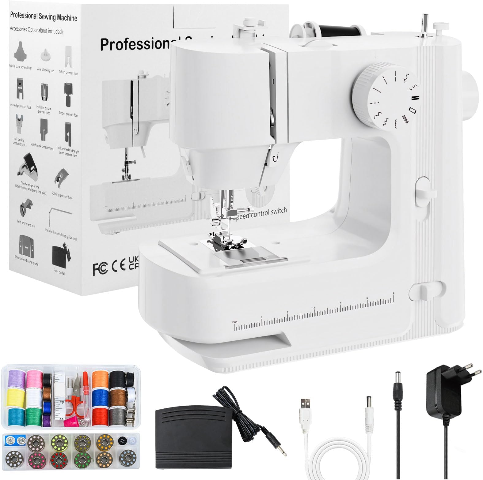 Amazon.com: Sewing Machine, Sewing Machines for Beginners, Two Speed ...