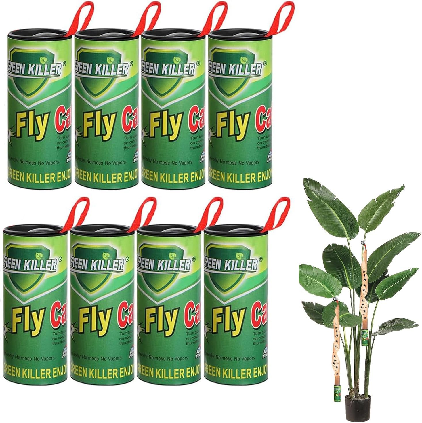 LYPER Fly Ribbon Sticky Fly Paper Strips Sticky Flies Tape Trap Ribbon ...