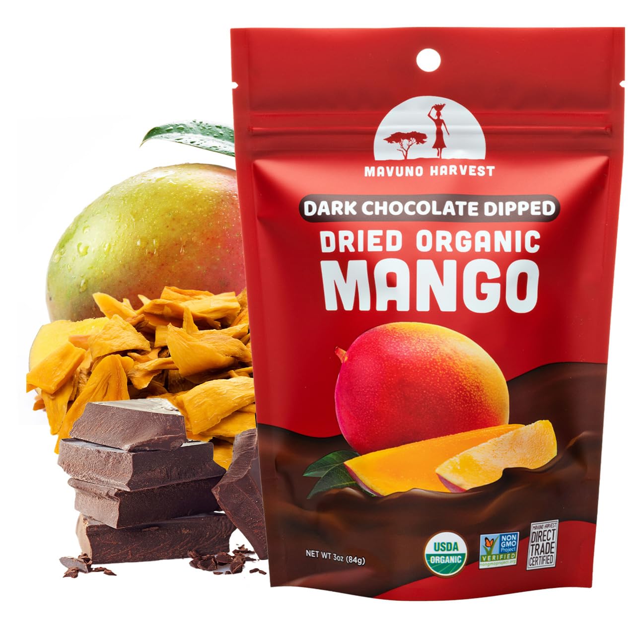 Amazon.com: Mavuno Harvest Organic Chocolate Covered Mango - Organic ...
