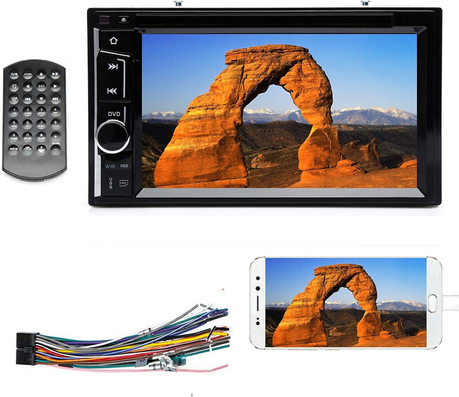 Amazon.com: Double Din Car Stereo Touchscreen CD DVD Player with ...