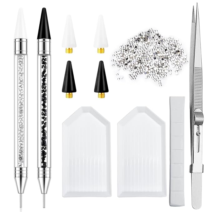 Amazon.com: LIGHT RAIN Rhinestone Picker Tool - 2pcs Dual-head ...