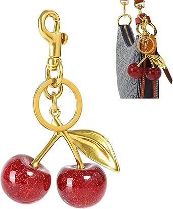 Anyasen Porte Clé Cerise,Porte-CléS Cerise Accessoire,pour Sacs à Main ...