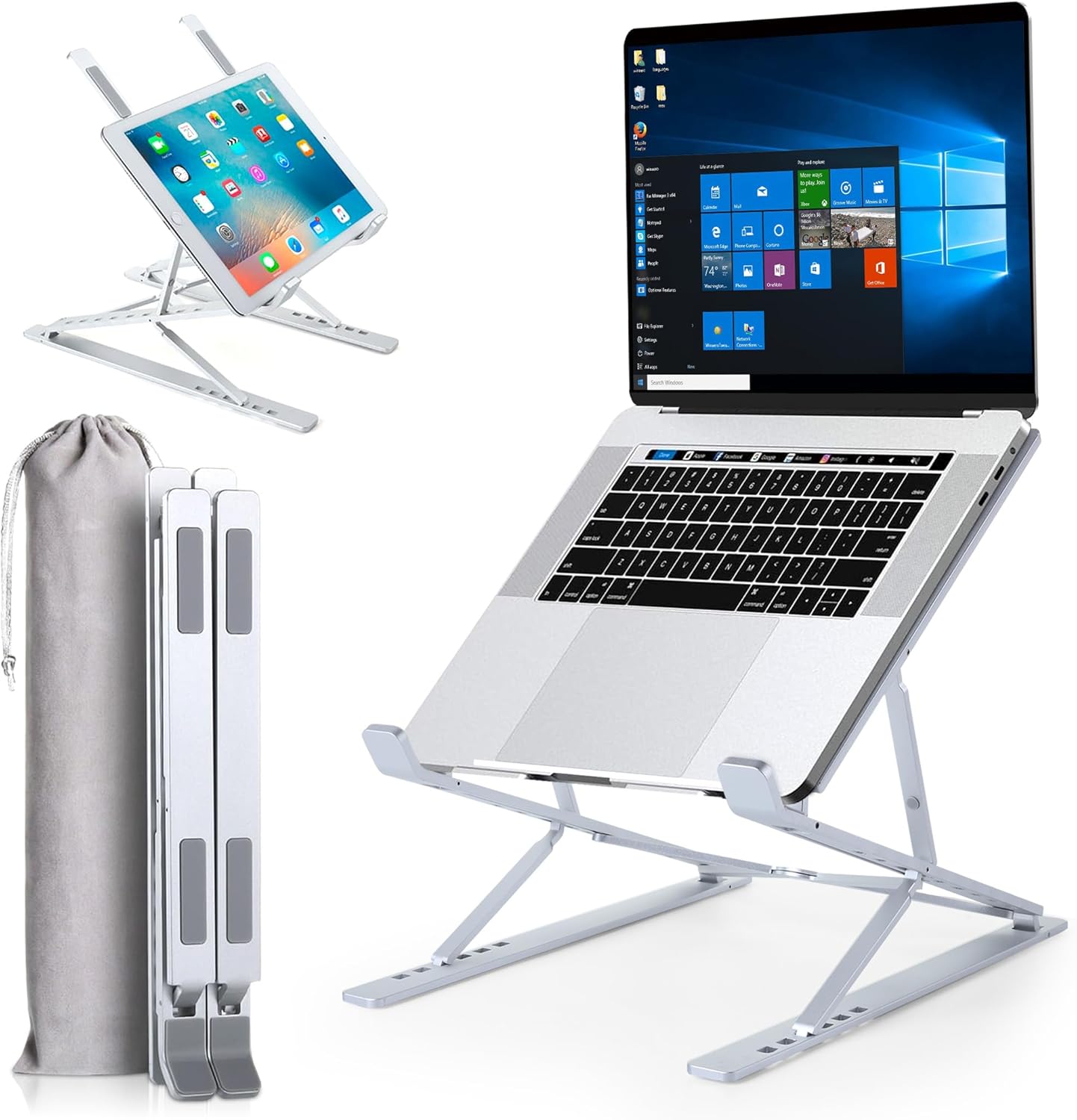 Amazon.com: HOMELUX THEORY Foldable Laptop Stand for Desk Adjustable ...