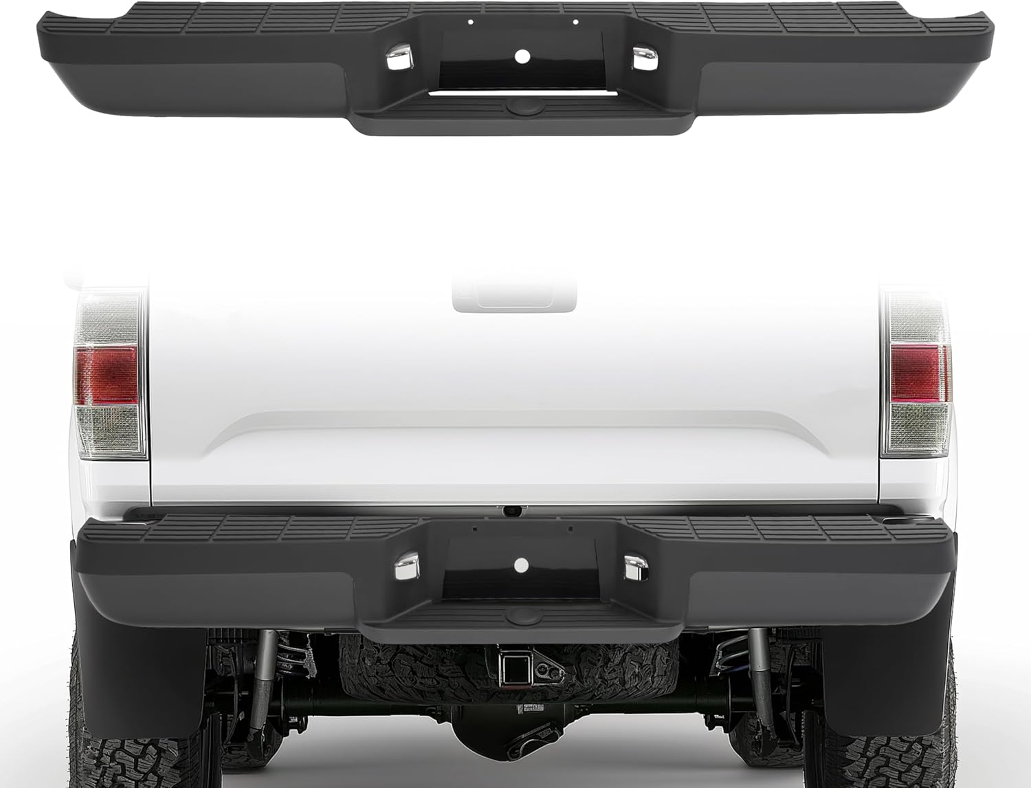 Amazon.com: HECASA Rear Step Bumper Assembly W/Brackets & Lights ...