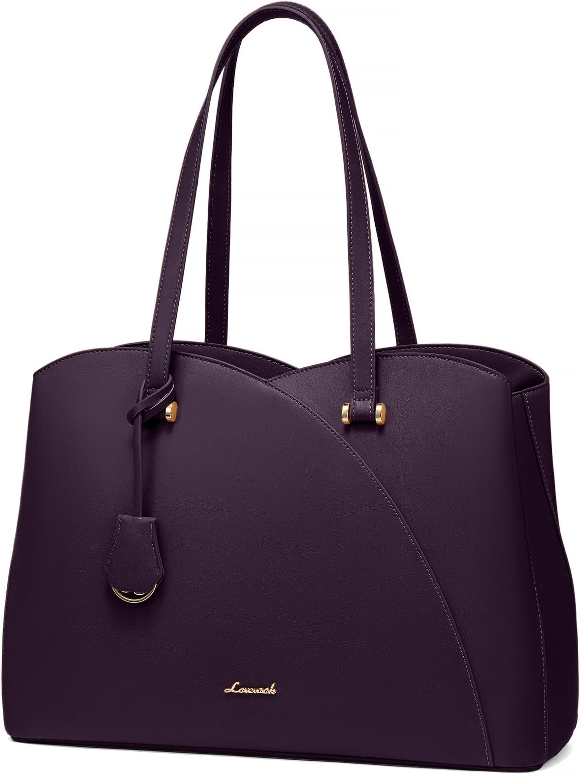 Amazon.com: LOVEVOOK Work Tote Bag for Women, Vintage Leather Laptop ...