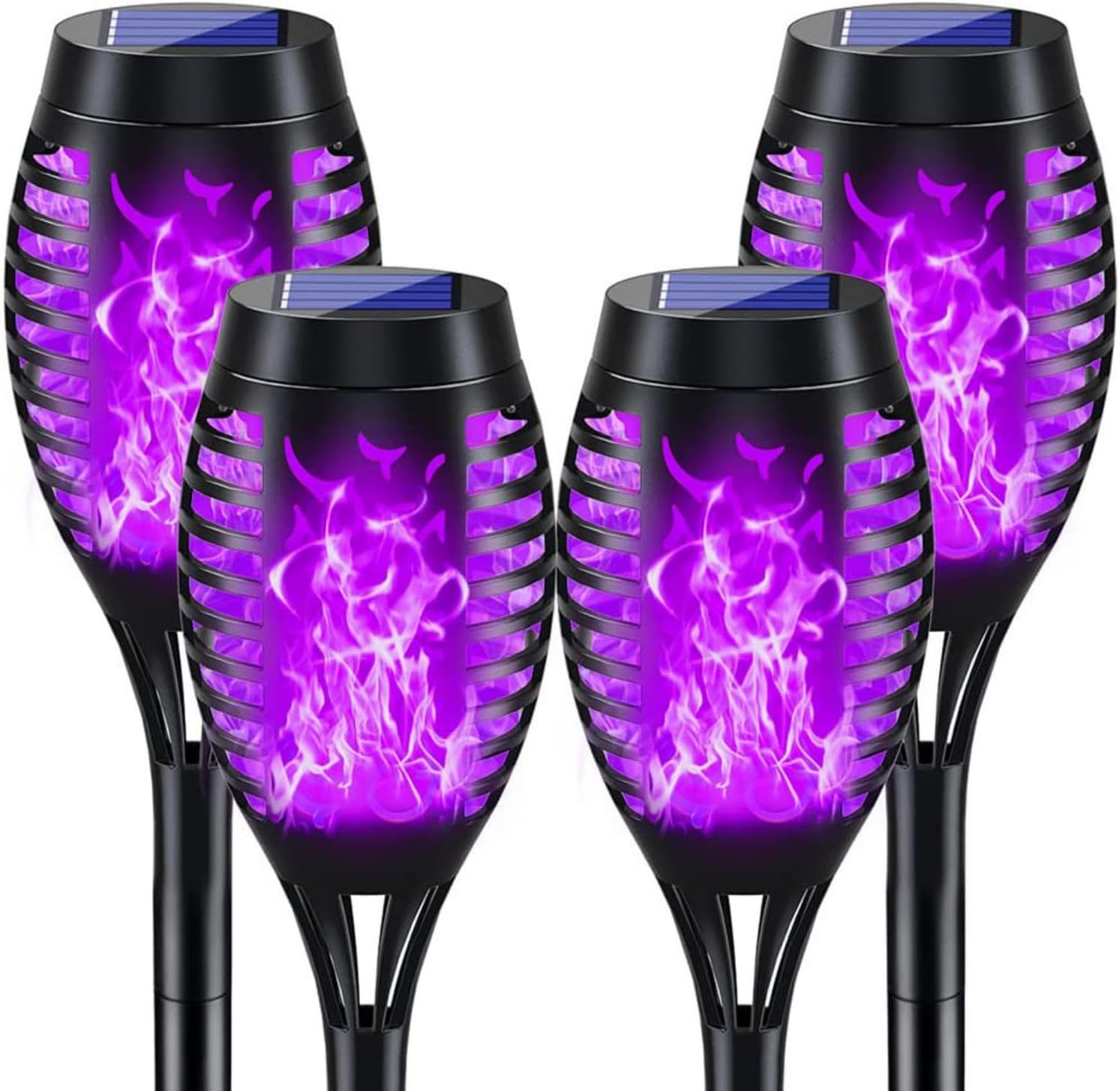 4 Pack Outdoor Solar Flame Light,Solar Lights for Garden Decorations ...
