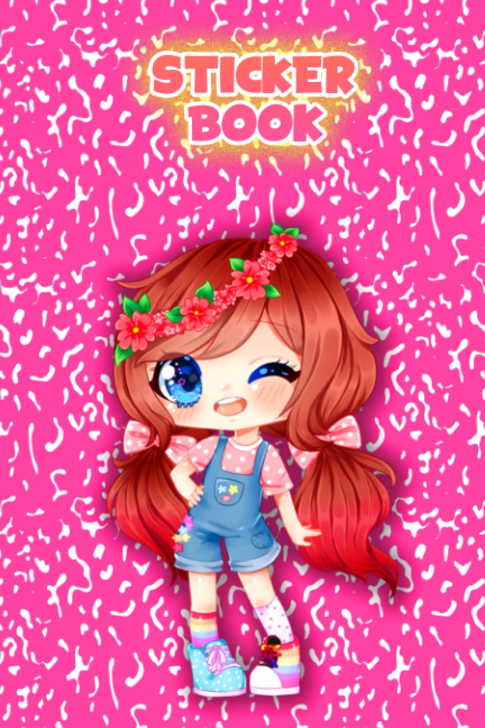 Buy Sticker Book: Permanent Kawaii chibi djibouti girl Blank Sticker ...