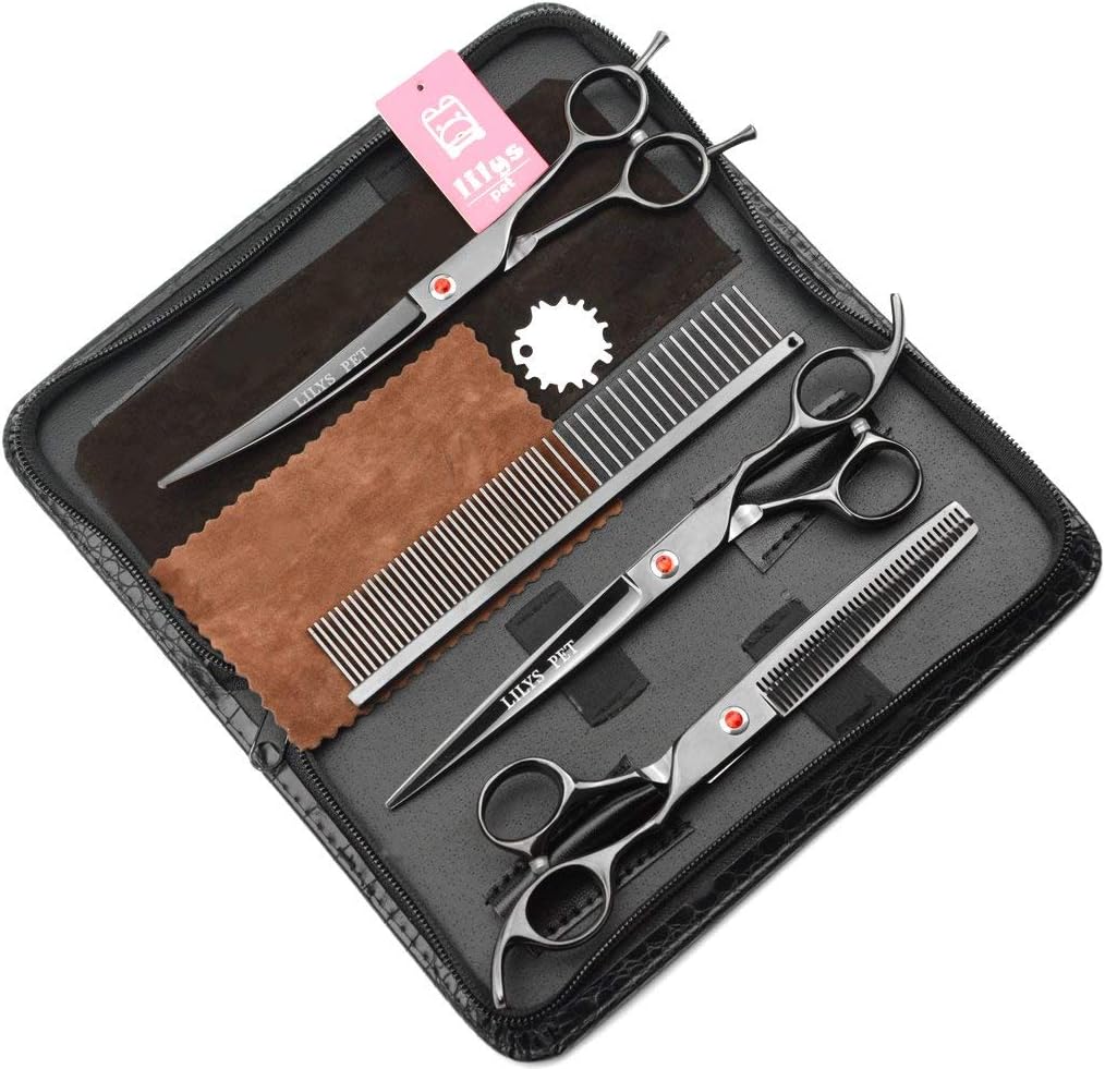 Amazon.com: LILYS PET Professional PET Grooming scissors Kit,Coated ...