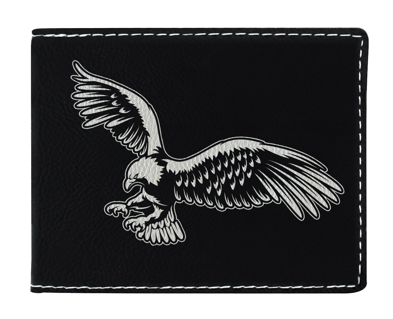 Amazon.com: ThisWear Bald Eagle Wallet Laser Engraved Leatherette ...