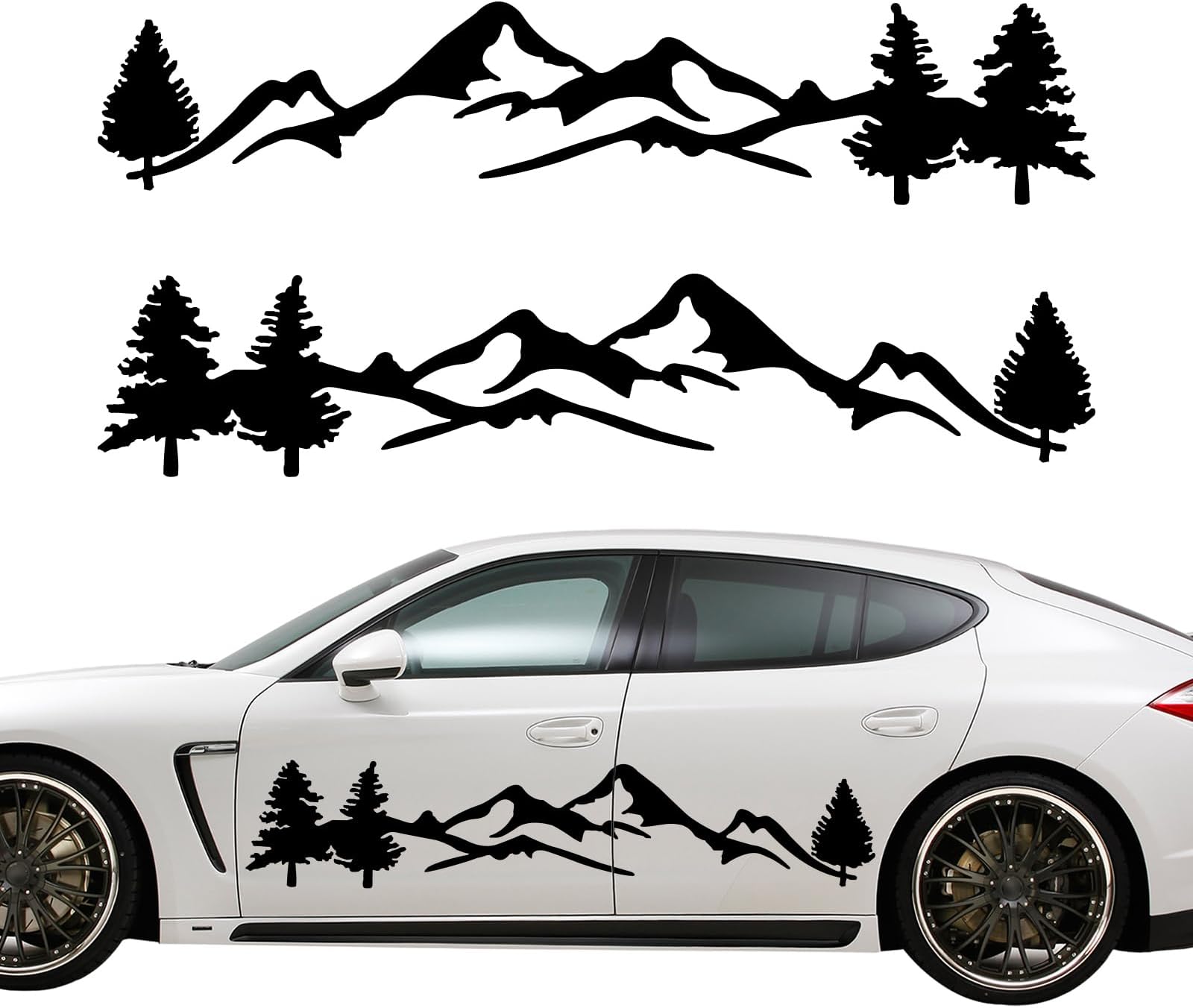 Amazon.com: Augeny 2 PCS Car Sticker Reflective Mountain Decal ...