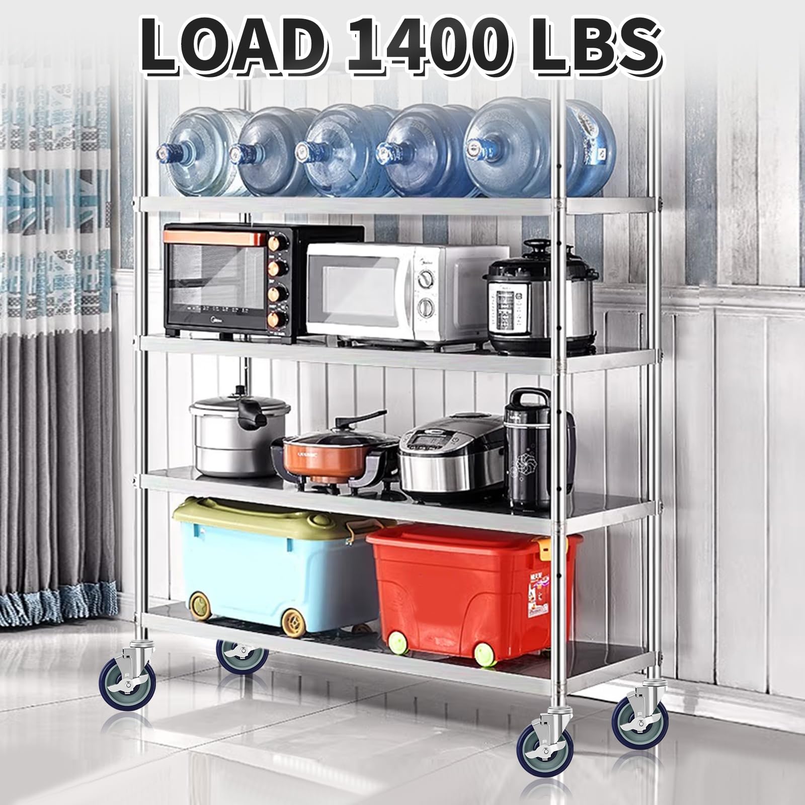 Snapklik.com : 5 Inches Prep Table Wheels Set Of 4, Expanding Stem ...