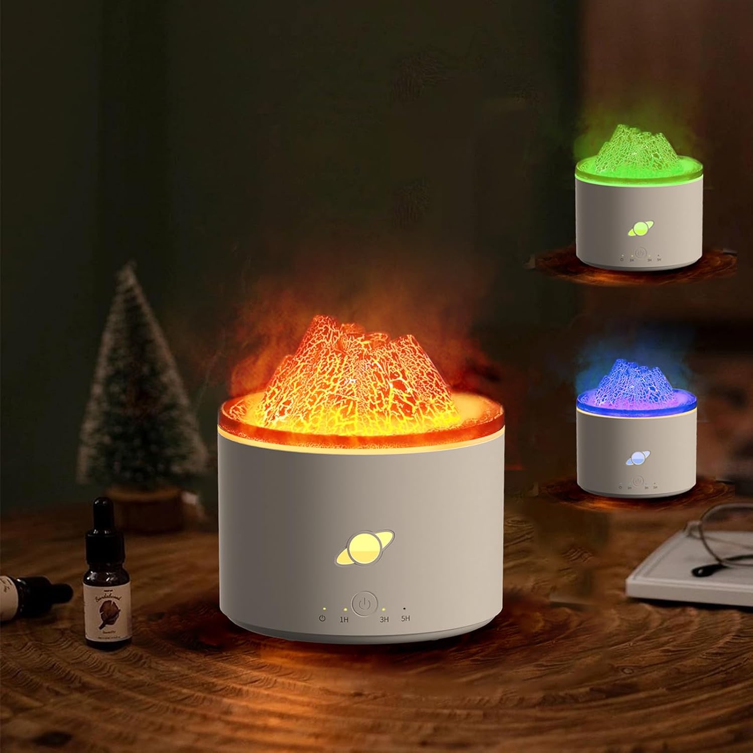 Amazon.com: Portable Mini Volcano Humidifier, Small Cold Mist ...