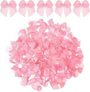 Amazon.com: Piriuuo 100 Pcs Mini Satin Ribbon Bow, Small Ribbon Bow ...