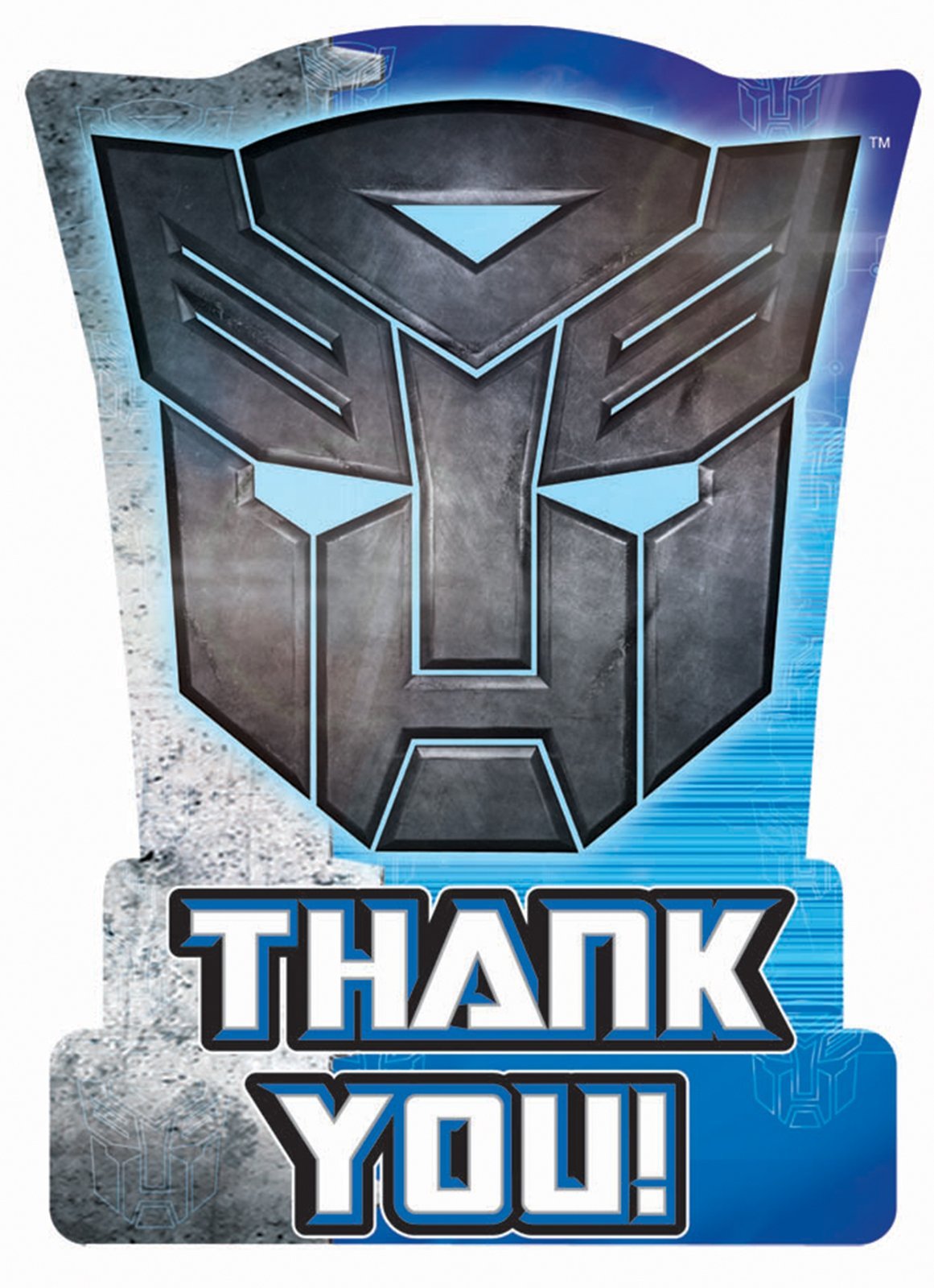 Transformers Thank You Cards Transformers Party Pack – IzsyPizsy