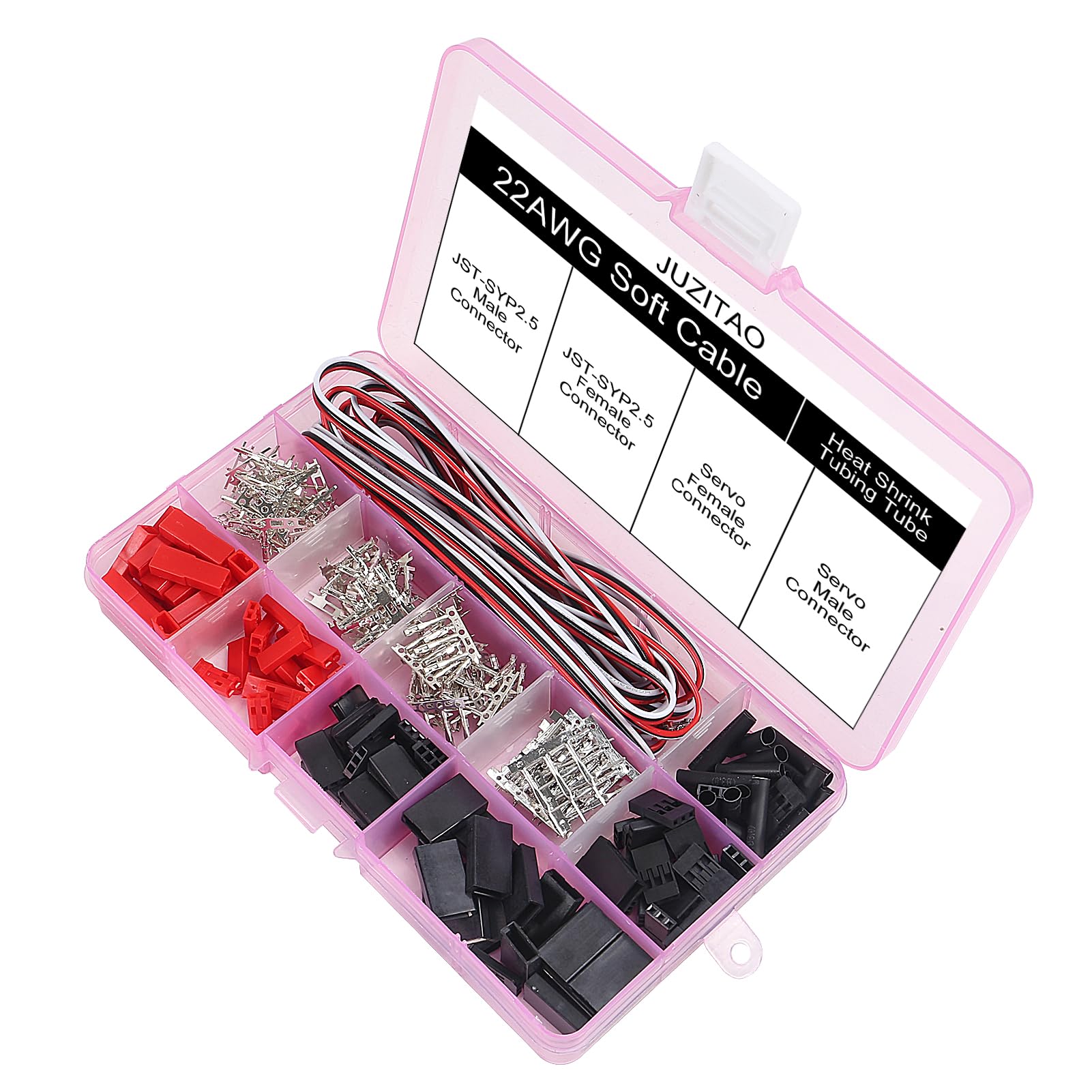 Snapklik.com : 40 Sets JST Servo Connector Kit Servo Plug Male Female ...
