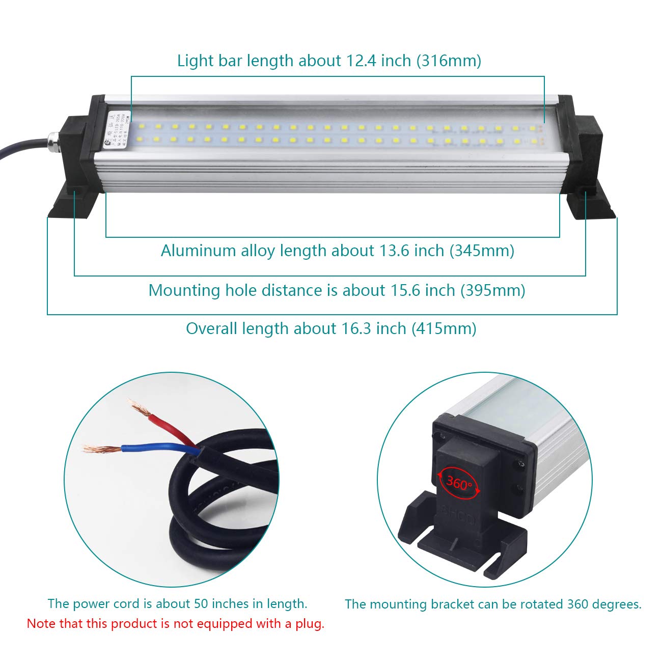 Led Industrial Machine Tube Light, IP66 Waterproof Explosionproof Work ...