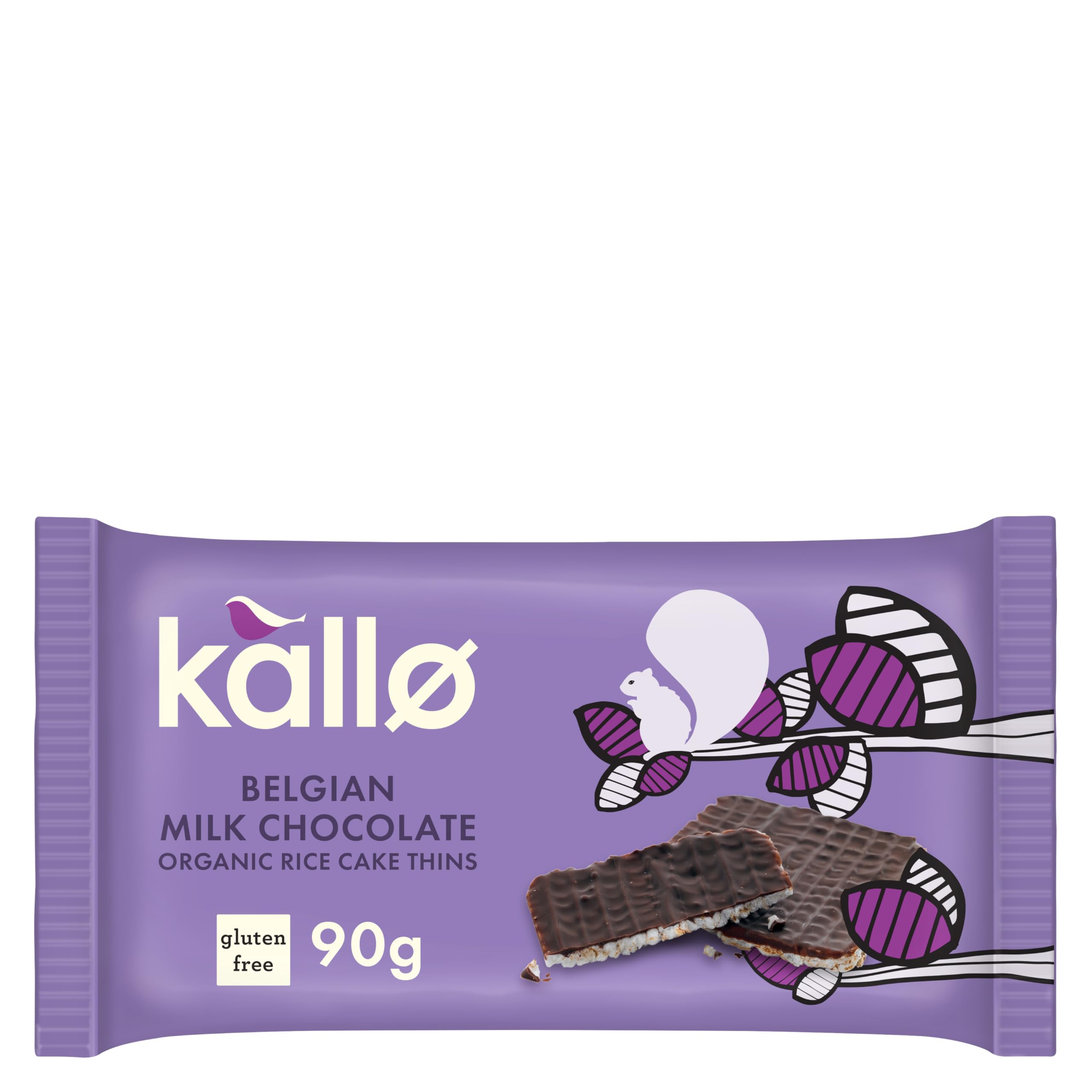 Kallo Organic Belgian Milk Chocolate Rice Cake Thins Healthy Snack ...