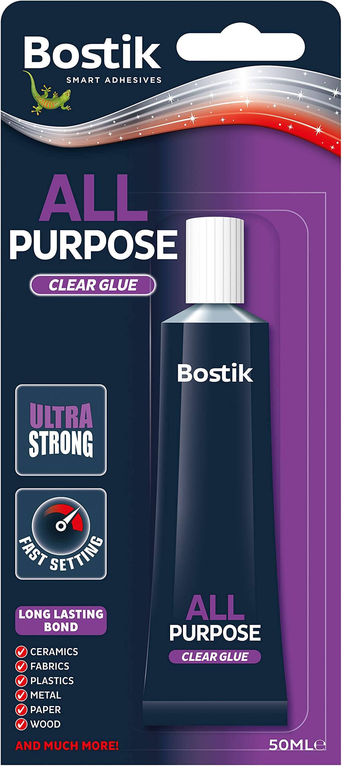 Bostik All Purpose, Ultra Strong, Fast Setting, Clear Glue for Minor ...