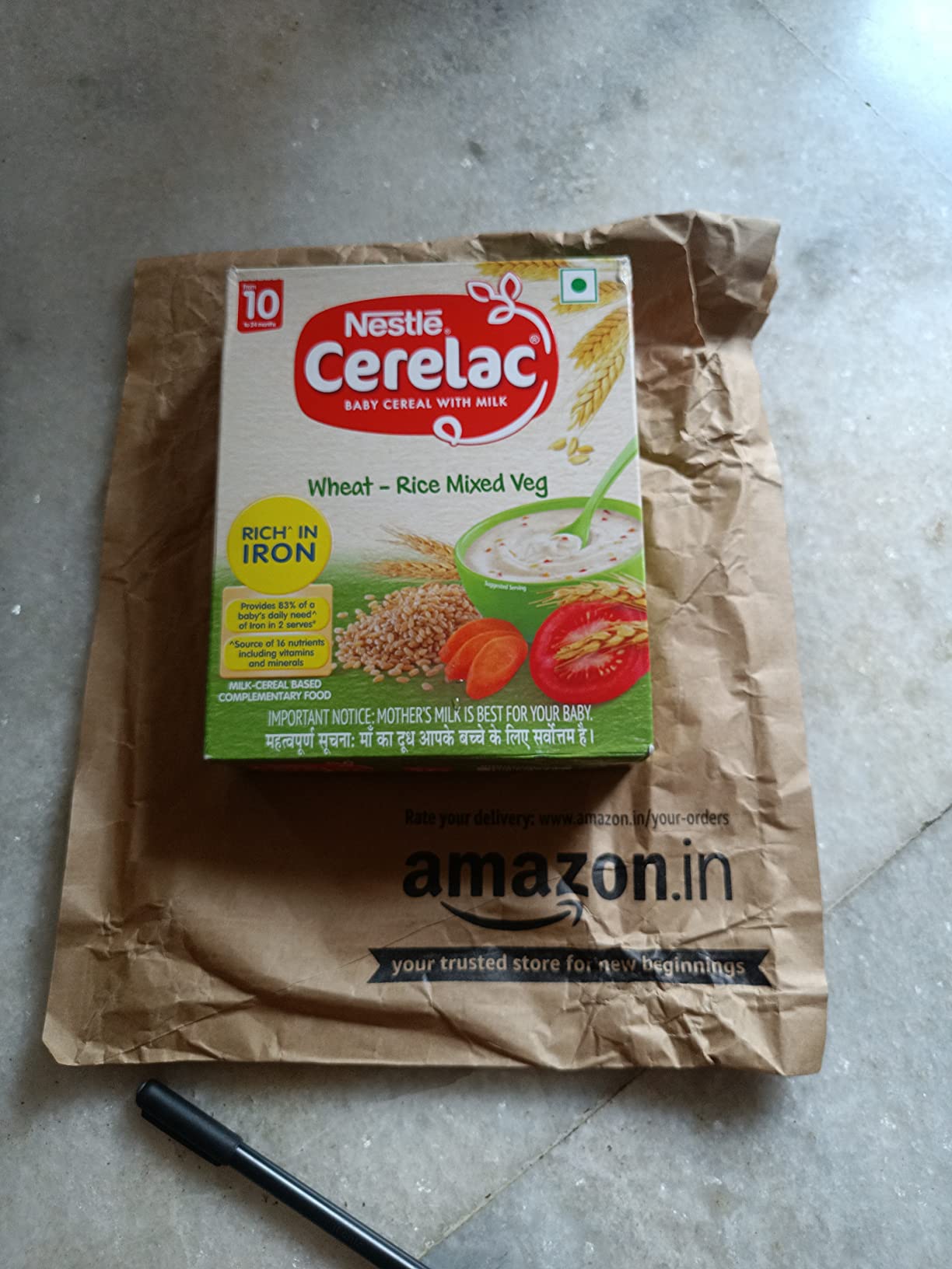 CERELAC Baby Cereal with Milk , Wheat - Rice Mixed Veg , From 10 to 24 ...