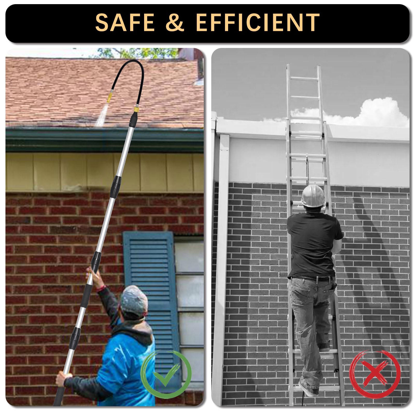 Snapklik.com : Gutter Cleaning Tools From The Ground, Gutter Cleaner
