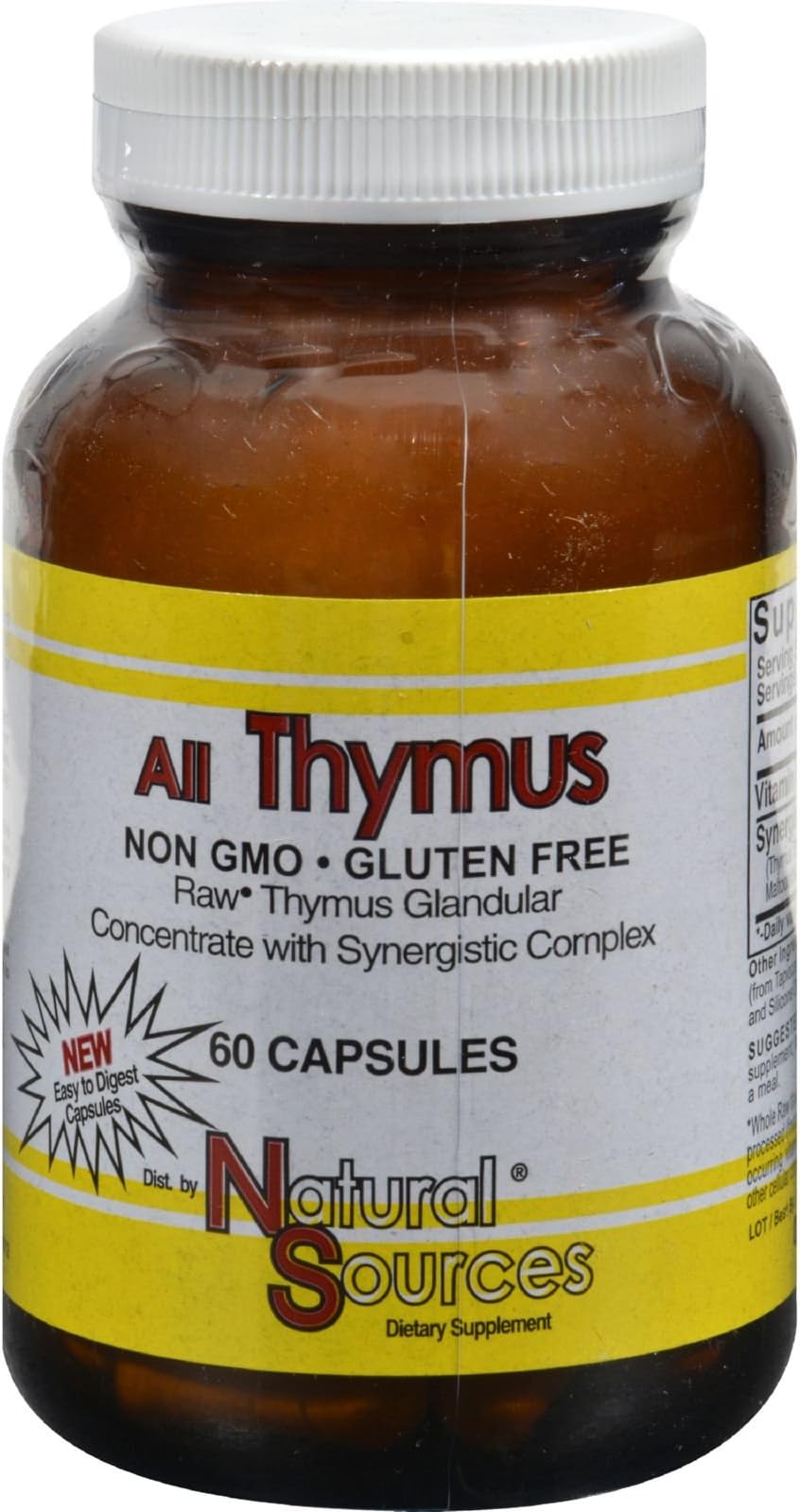 Amazon.com: Natural Sources All Thymus 60 Capsules : Health & Household