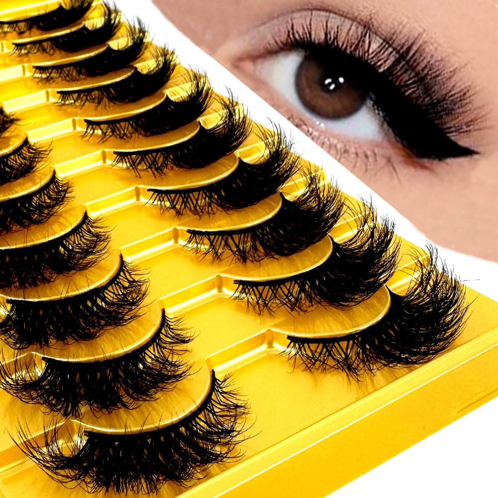 Amazon.com: HBZGTLAD Soft Mink Eyelashes 3D Curl Winged End Eye ...