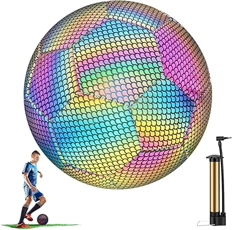 GORWOCO8 Reflective Football, Wear-Resistance Luminous Football ...